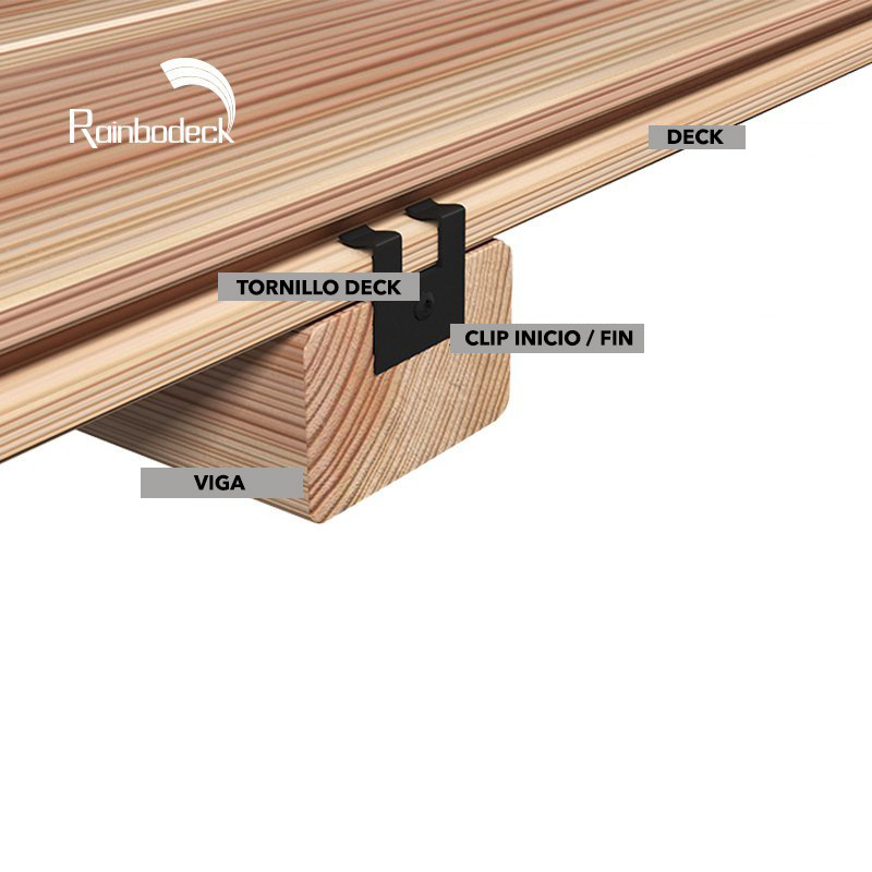 Clip Inicio Piso Deck Black 4.0 X 25mm (231416)